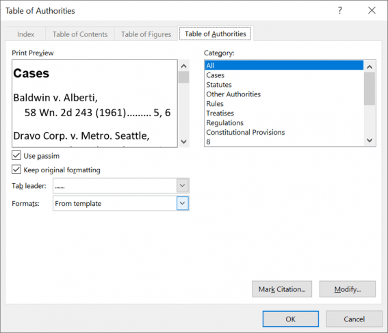 How to Create a Table of Authorities to Display Your Document's Quoted ...