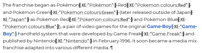 Word Index: Using Mark and Index to build an index page in Word ...