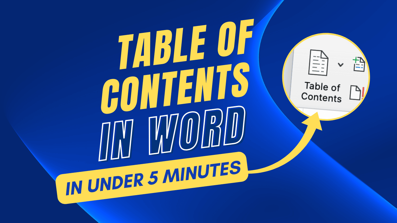 How to Construct a Table of Contents in Word That Doesn’t Break and ...